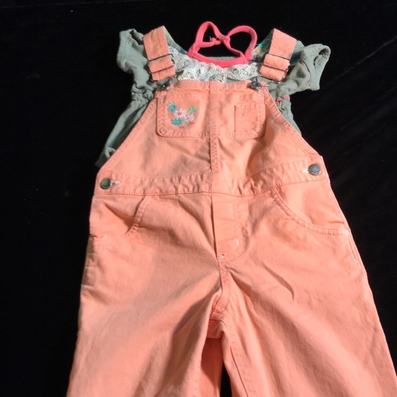 OshKosh B'gosh | One Pieces | Girls Peach Colored Overalls | Poshmark